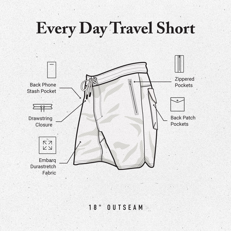 Layover Traveler 18" Outseam Shorts - Military