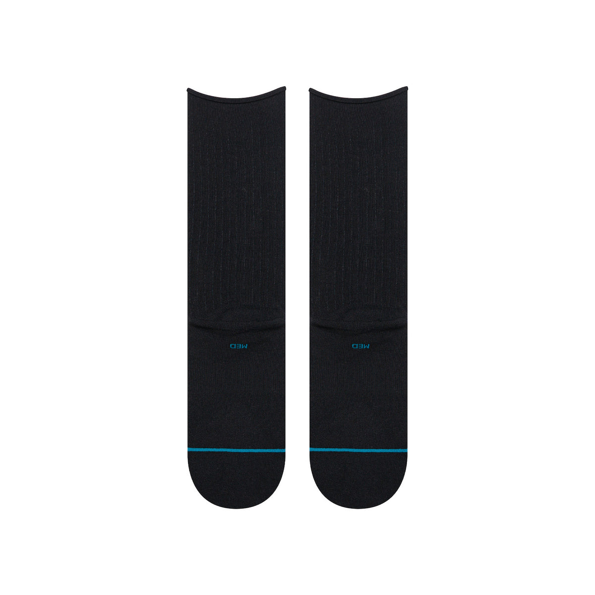 Rolled Solid Crew Socks
