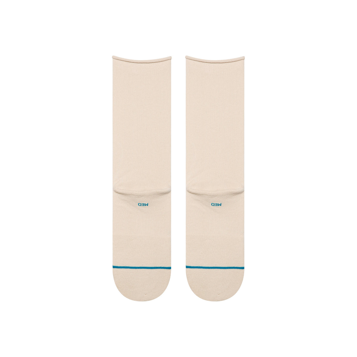 Rolled Solid Crew Socks